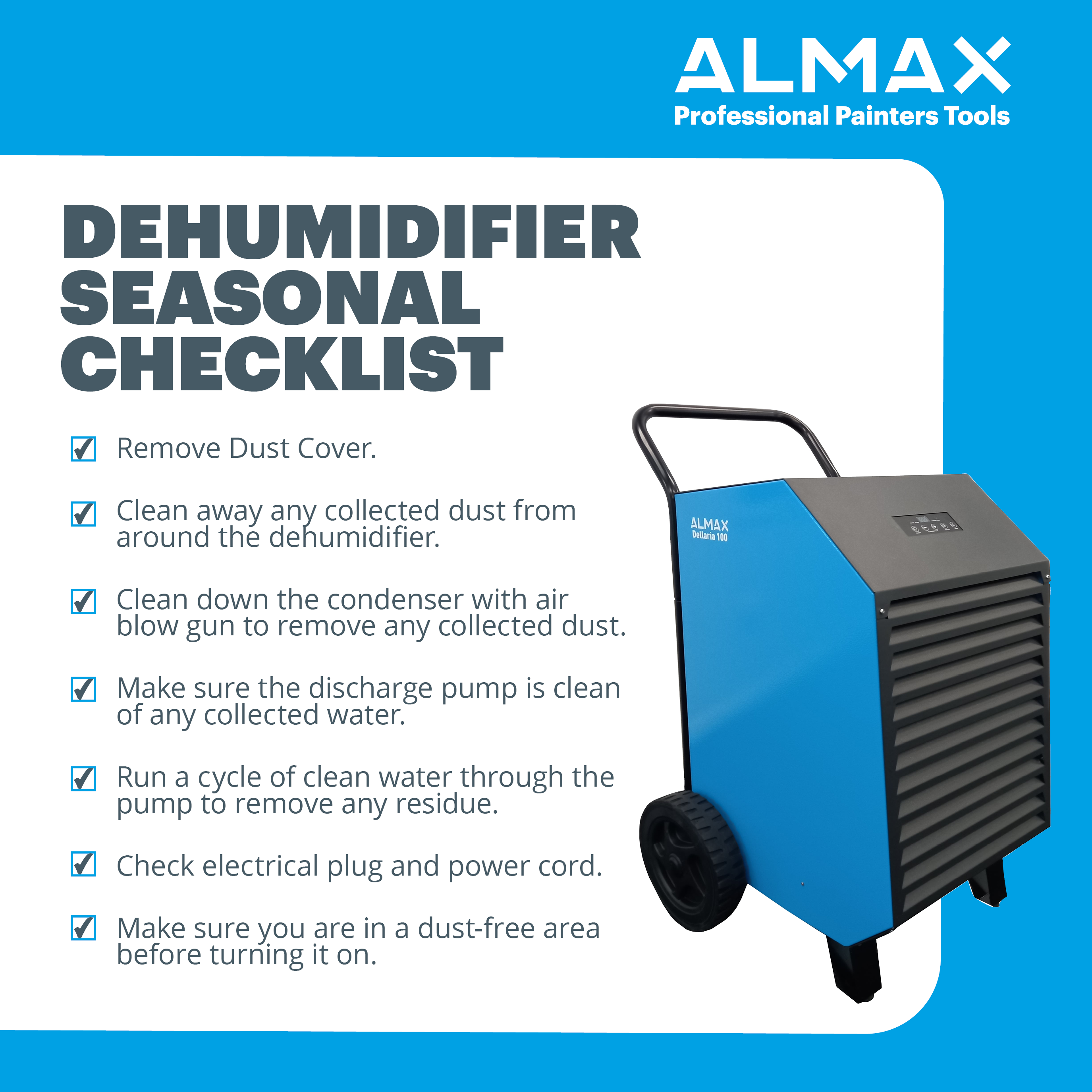 Dehumidifier Checklist | Almax